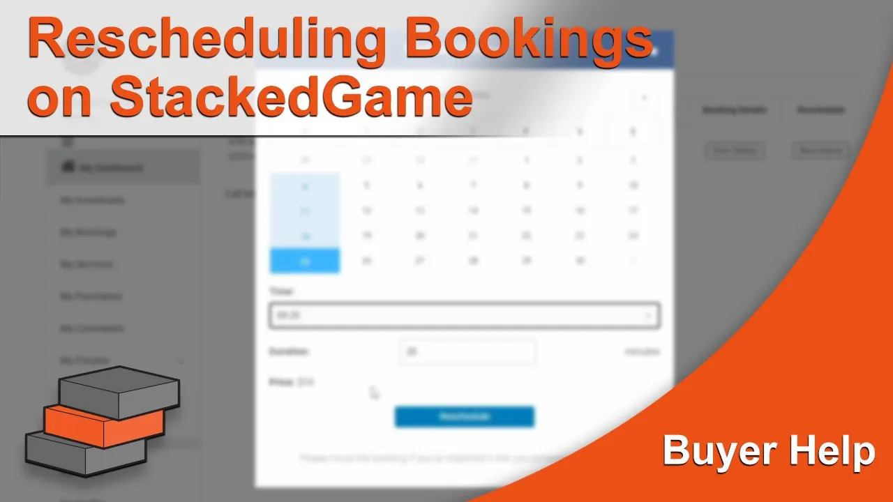 How to Reschedule a Booking | StackedGame.com Help