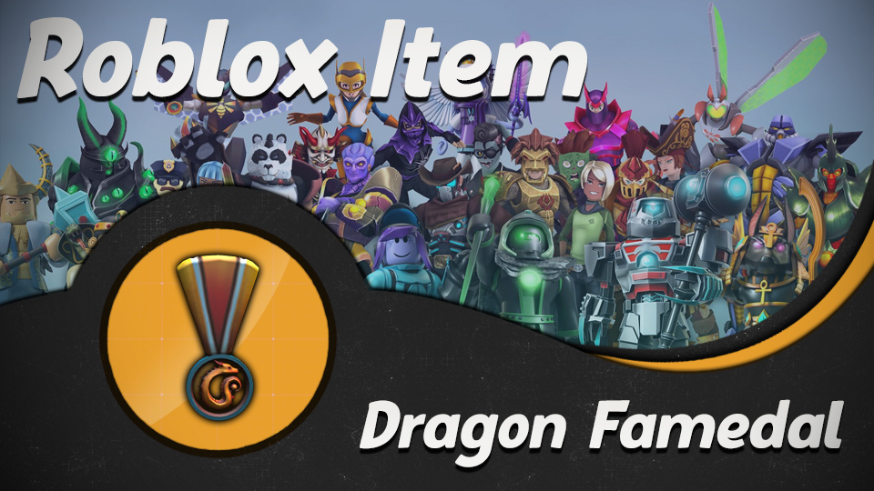 Roblox Virtual Item - Dragon Famedal (Code Sent Instantly) - Ingame It...